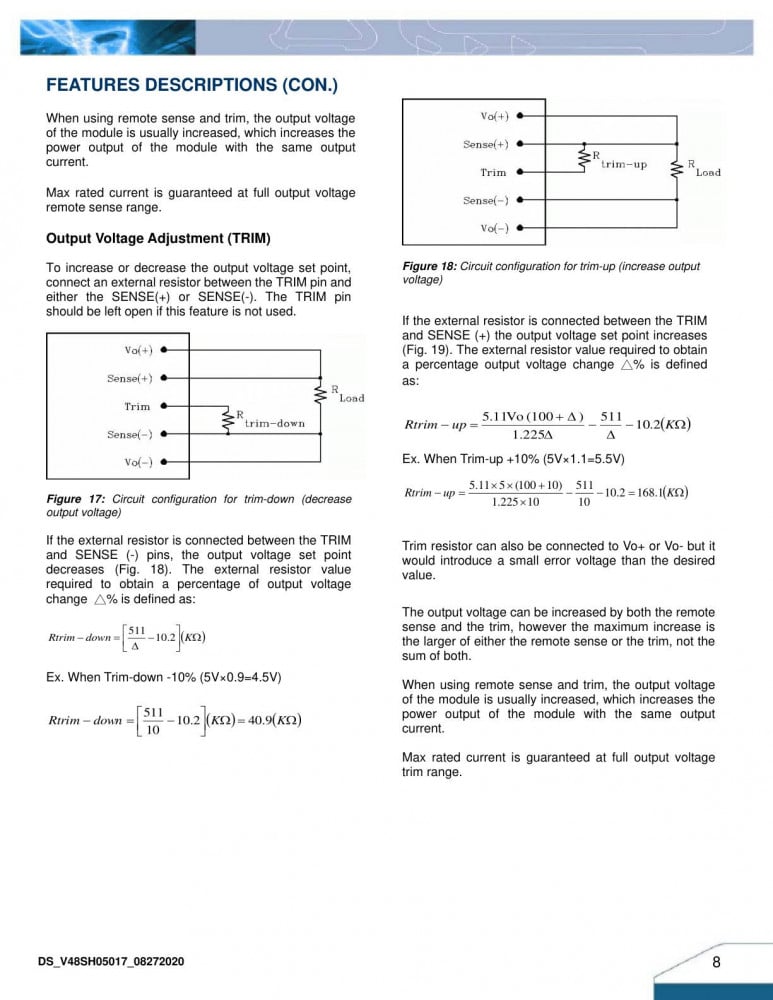 V48SH05017NNFA datasheet page 8