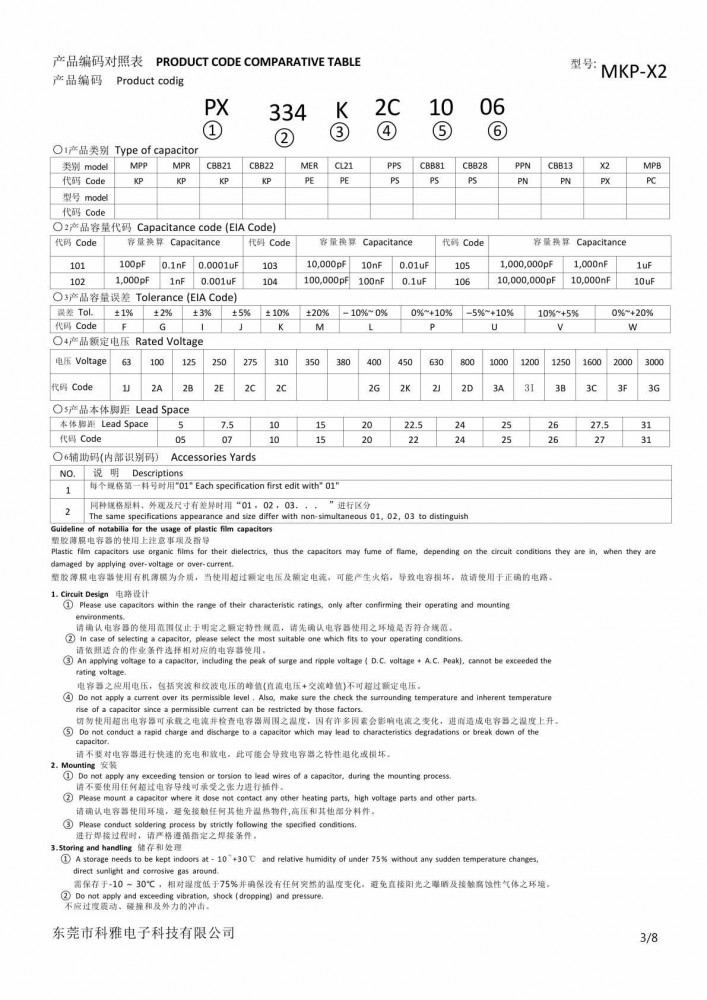 KYET PX334K2C1006 specification page 3