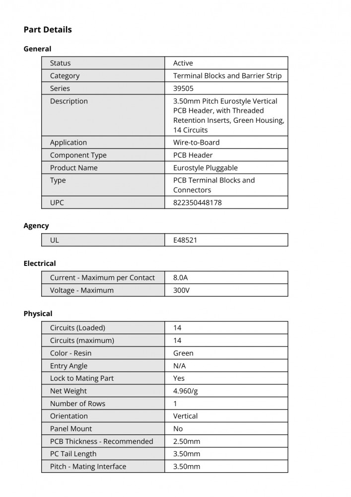 Technical document page 2 for product reference