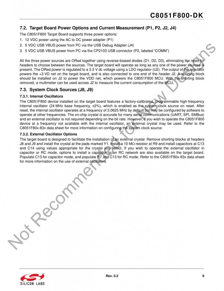 C8051F800 Development Kit User Guide page 9