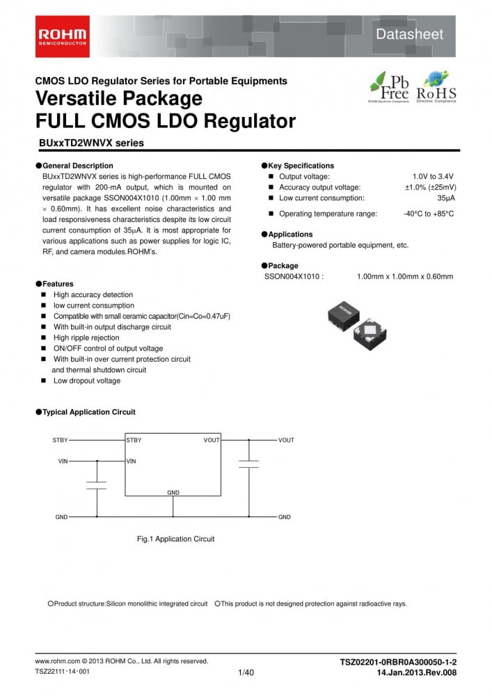 BU18TD2WNVX-TL datasheet page 1