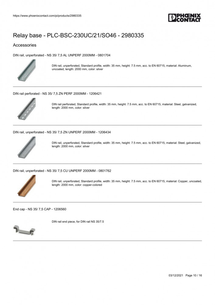 Phoenix Contact 2980335 technical document page 10