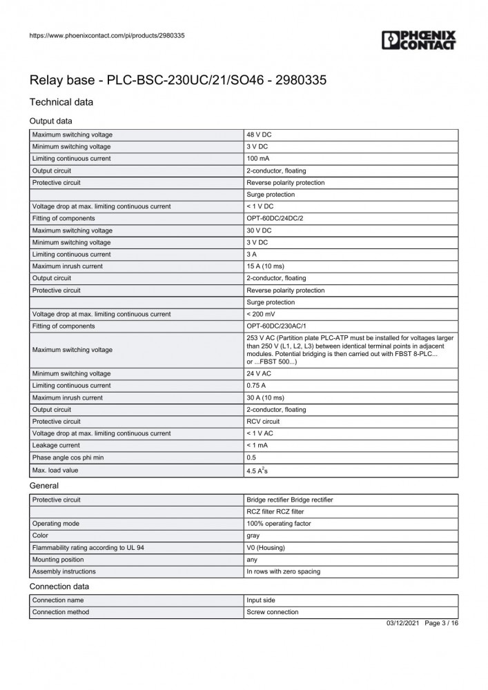 Phoenix Contact 2980335 technical document page 3