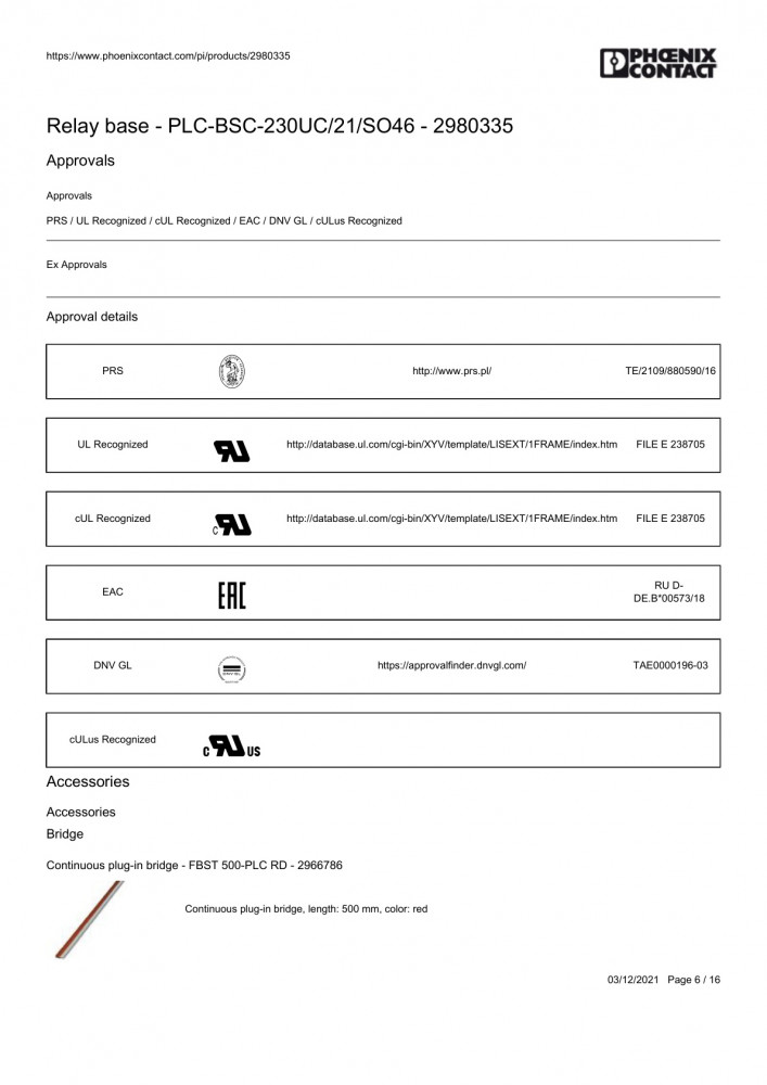 Phoenix Contact 2980335 technical document page 6