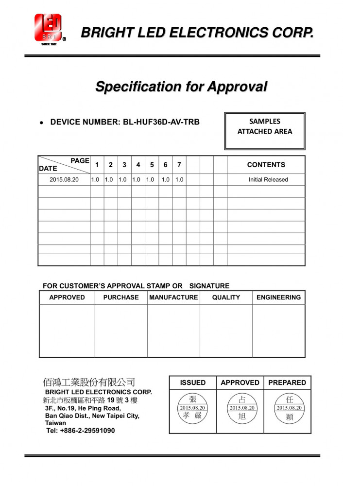 BL-HUF36D-AV-TRB datasheet page 1
