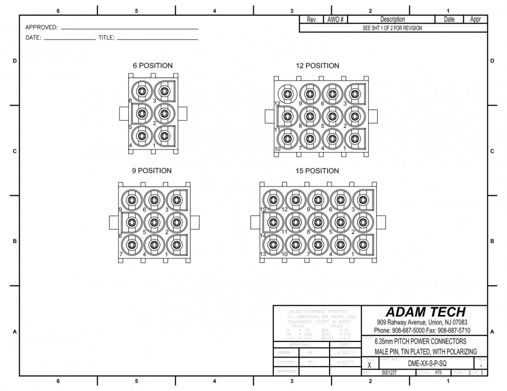 DME-09-S-P-SQ manufacturer drawing page 2