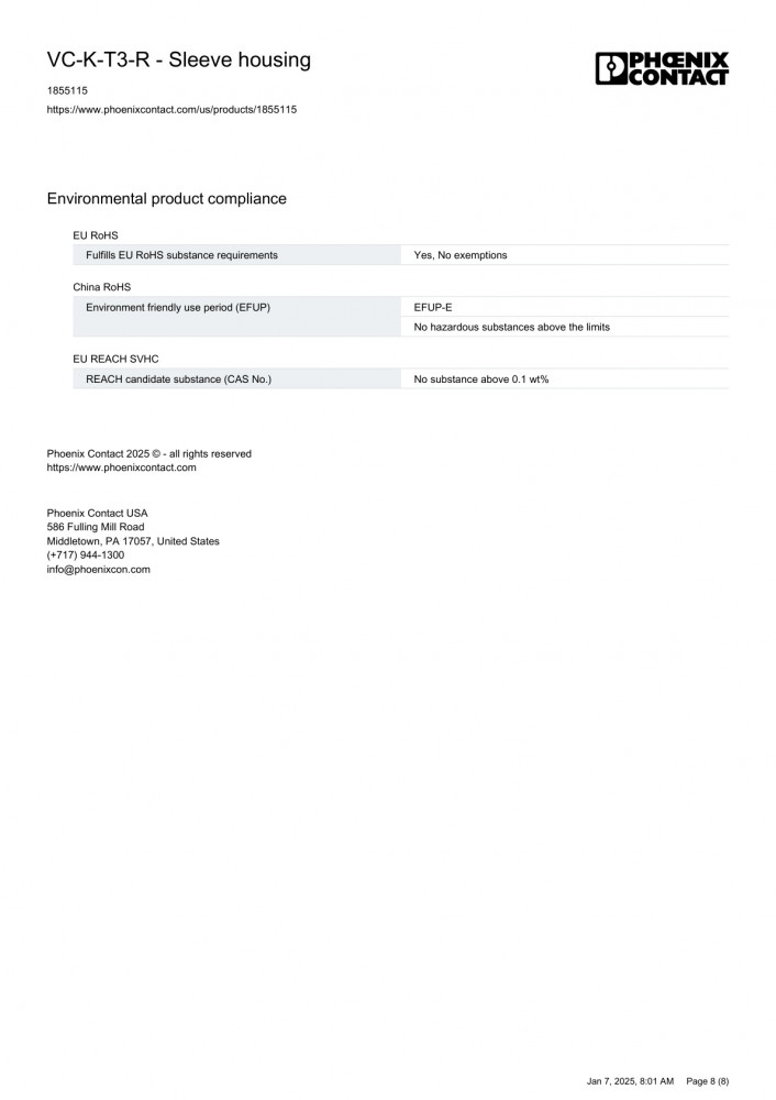 Phoenix Contact 1855115 technical document page 8