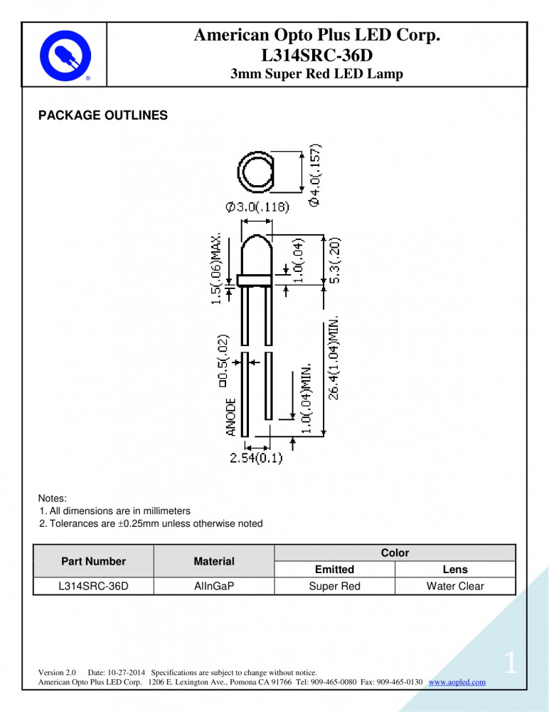 L314SRC-36D datasheet page 1