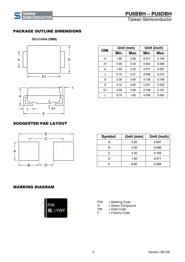 PU6BBH datasheet page 4