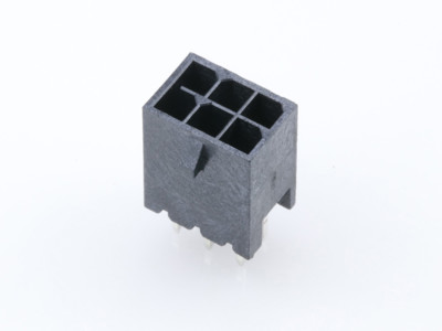 Micro-Fit+ Vertical Header, Through Hole, 3.00mm Pitch, Dual Row, 20 Circuits, 0.38µm Gold (Au) Plating, Glow-Wire Capable, Black, Tape and Reel