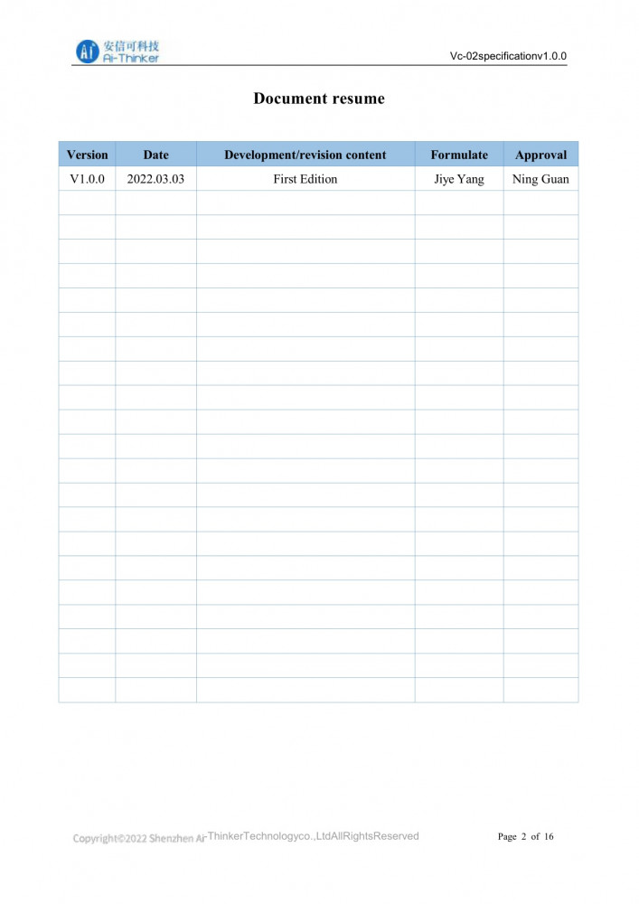VC-02 specification page 2