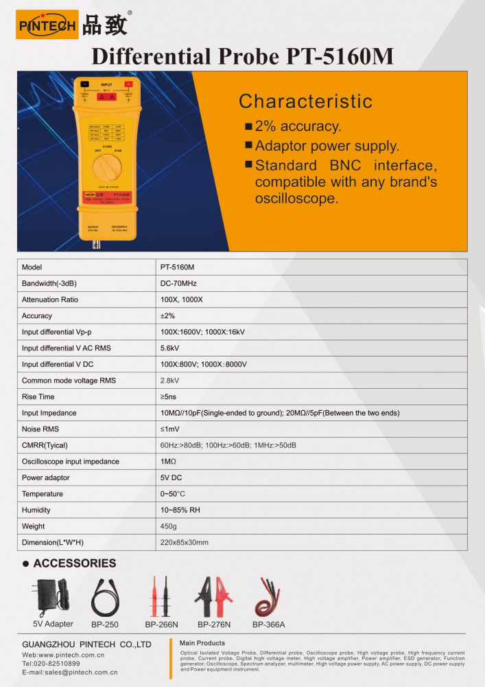 PINTECH PT-5160M technical document preview