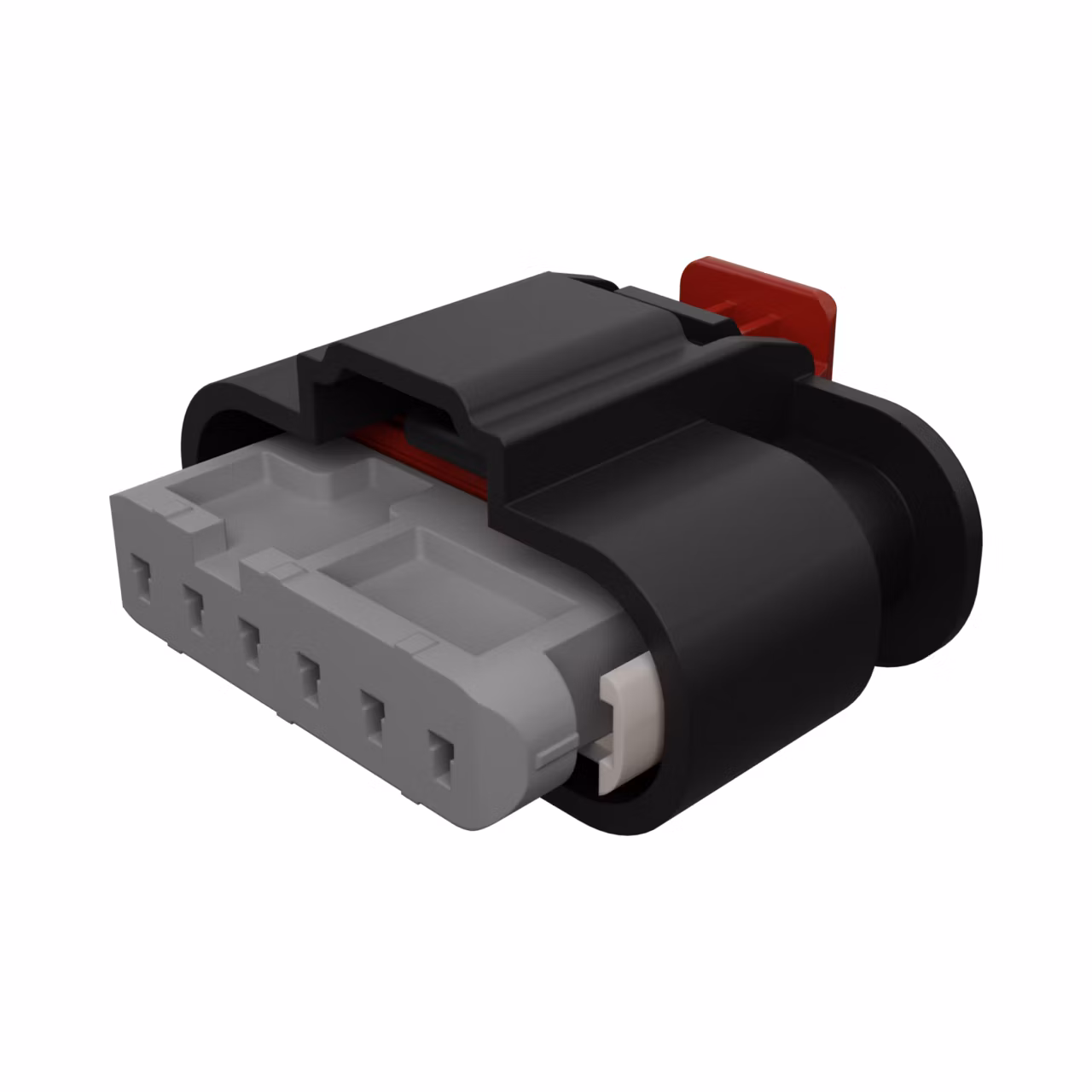 MXP120 Sealed Receptacle, 6 Circuit, Black Housing with Medium Shroud (T3-V2-S3 with Backshell, T3-V2-S2 without Backshell), Key B, Light Gray  Insert for sale