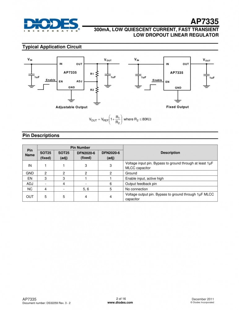 AP7335 datasheet page 2