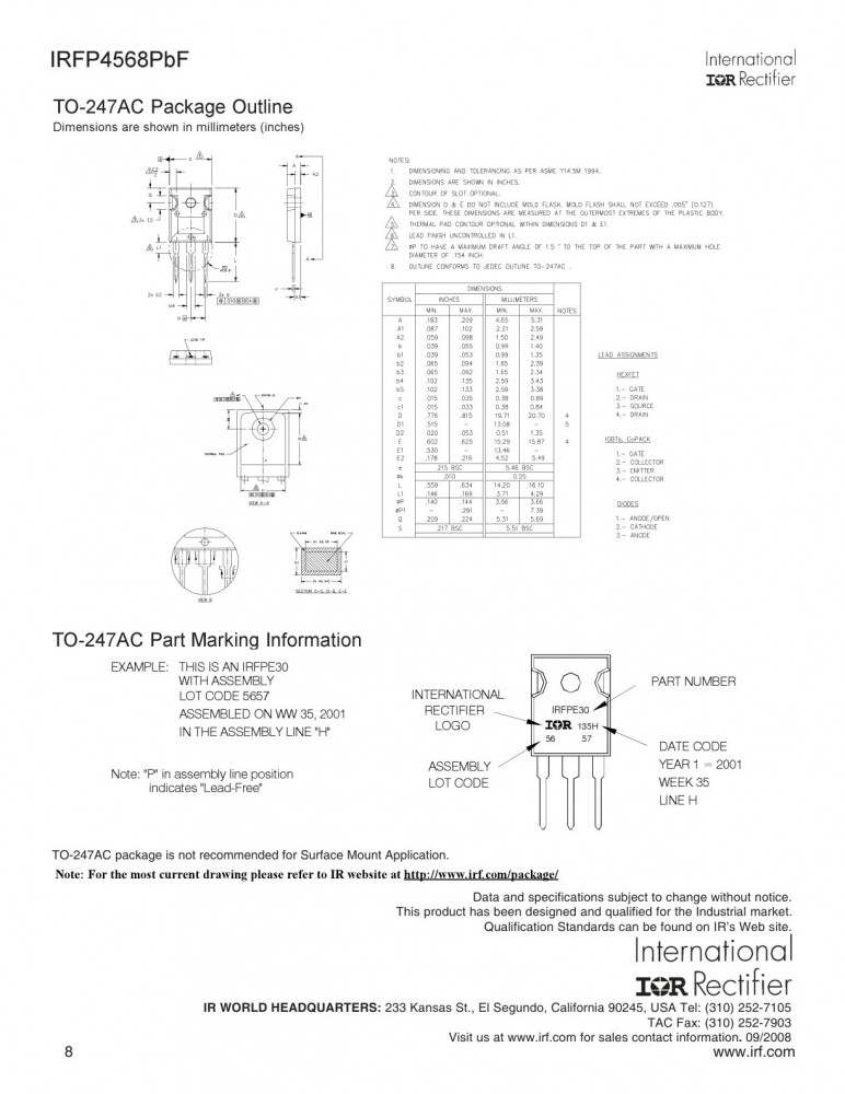 IRFP4568PBF datasheet page 8