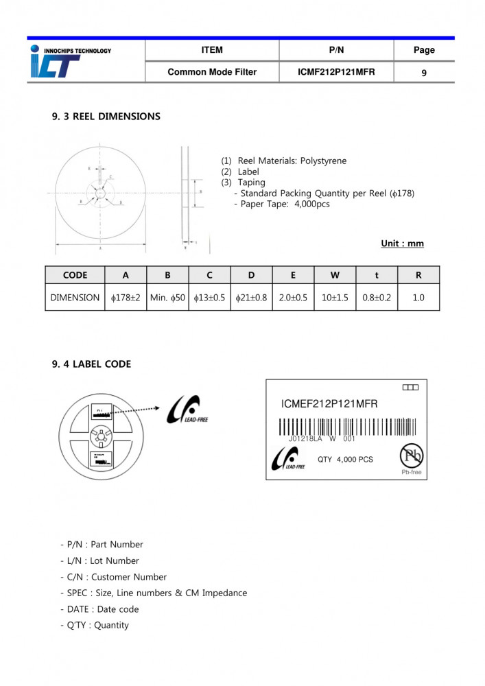 ICMF212P121MFR datasheet page 9