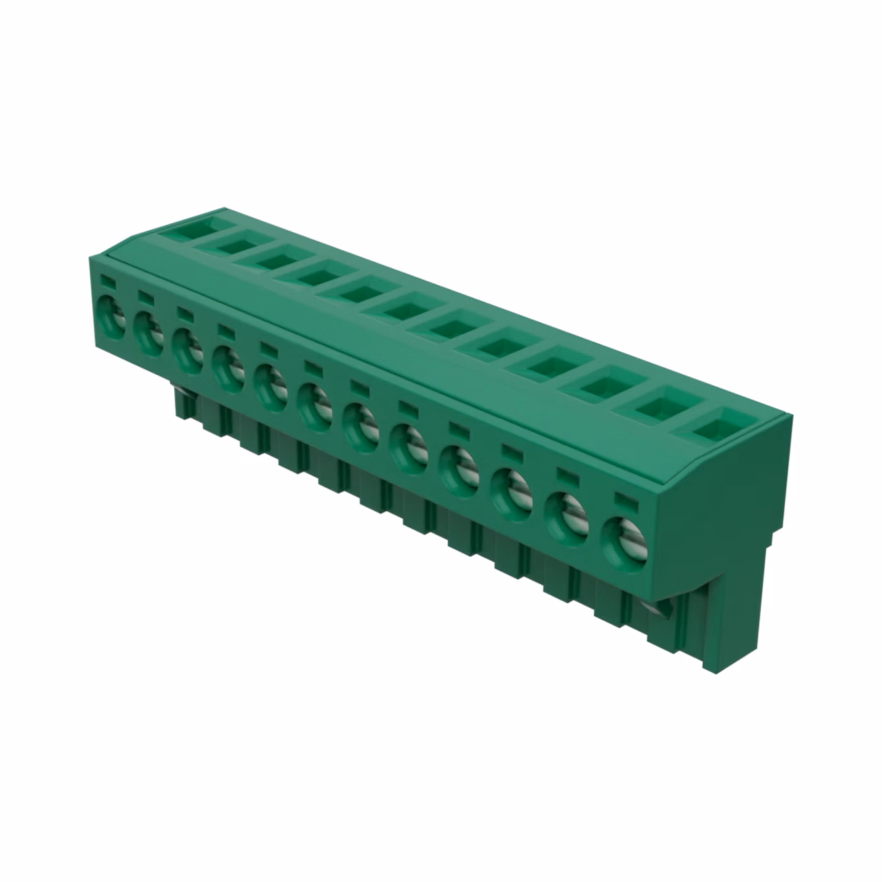 5.08mm Pitch Eurostyle Horizontal Plug, Green Housing, Gold (Au) Plated,  12 Circuits for sale