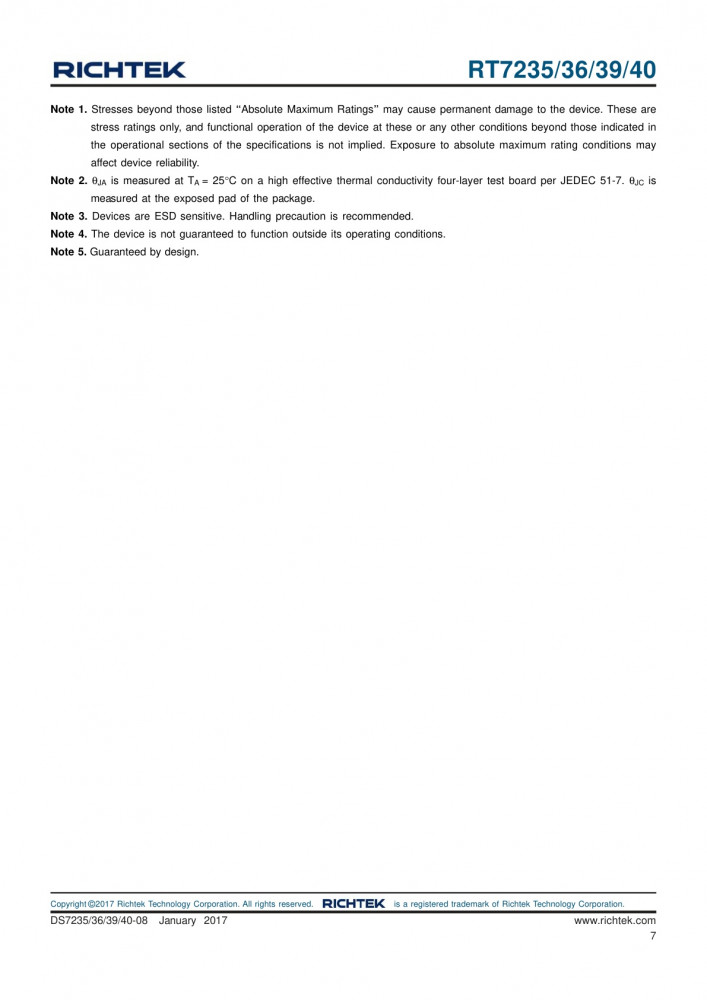 RT7240GSP technical document page 7