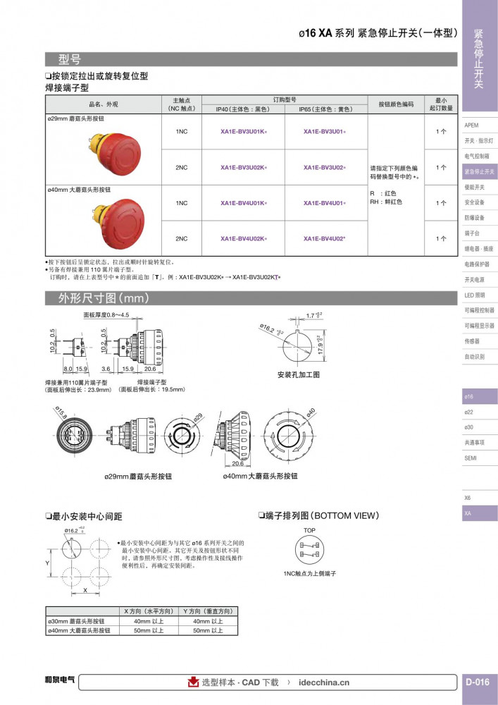 IDEC XW1E-LV404Q4M-R technical document page 4