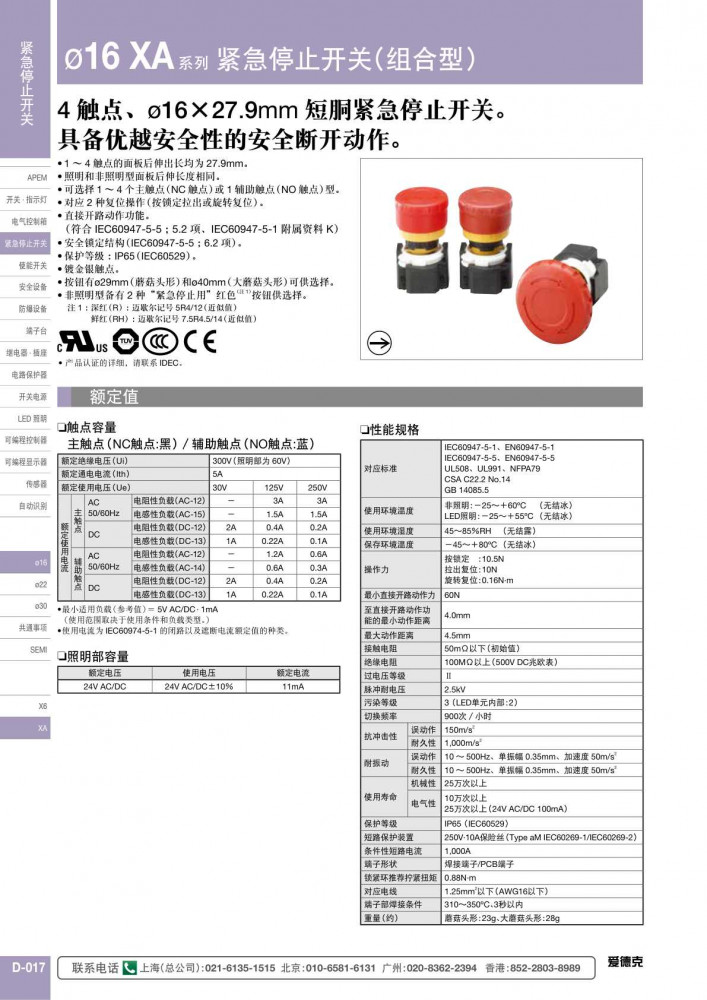 IDEC XW1E-LV404Q4M-R technical document page 5