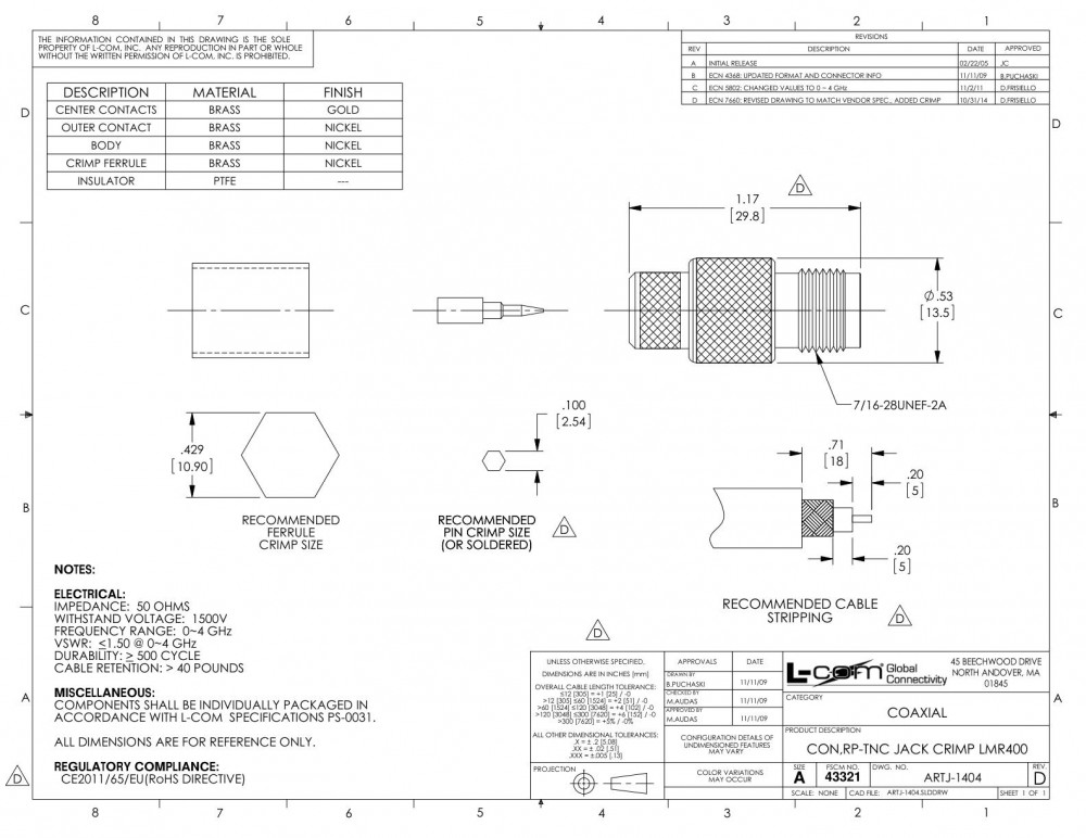 L-com ARTJ-1404 technical document preview
