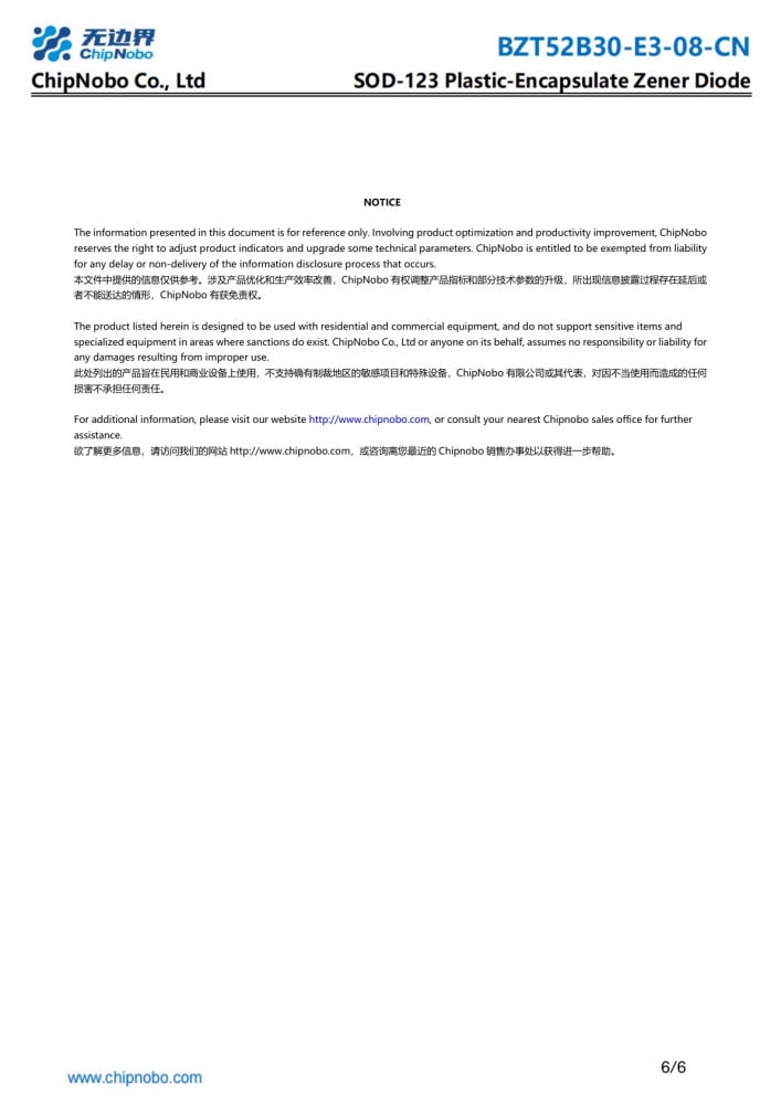 ChipNobo BZT52B30-E3-08-CN datasheet page 6