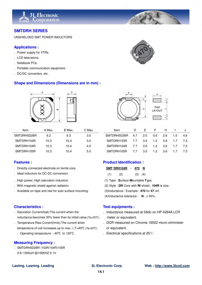 3L COILS SMTDRH catalogue, page 2