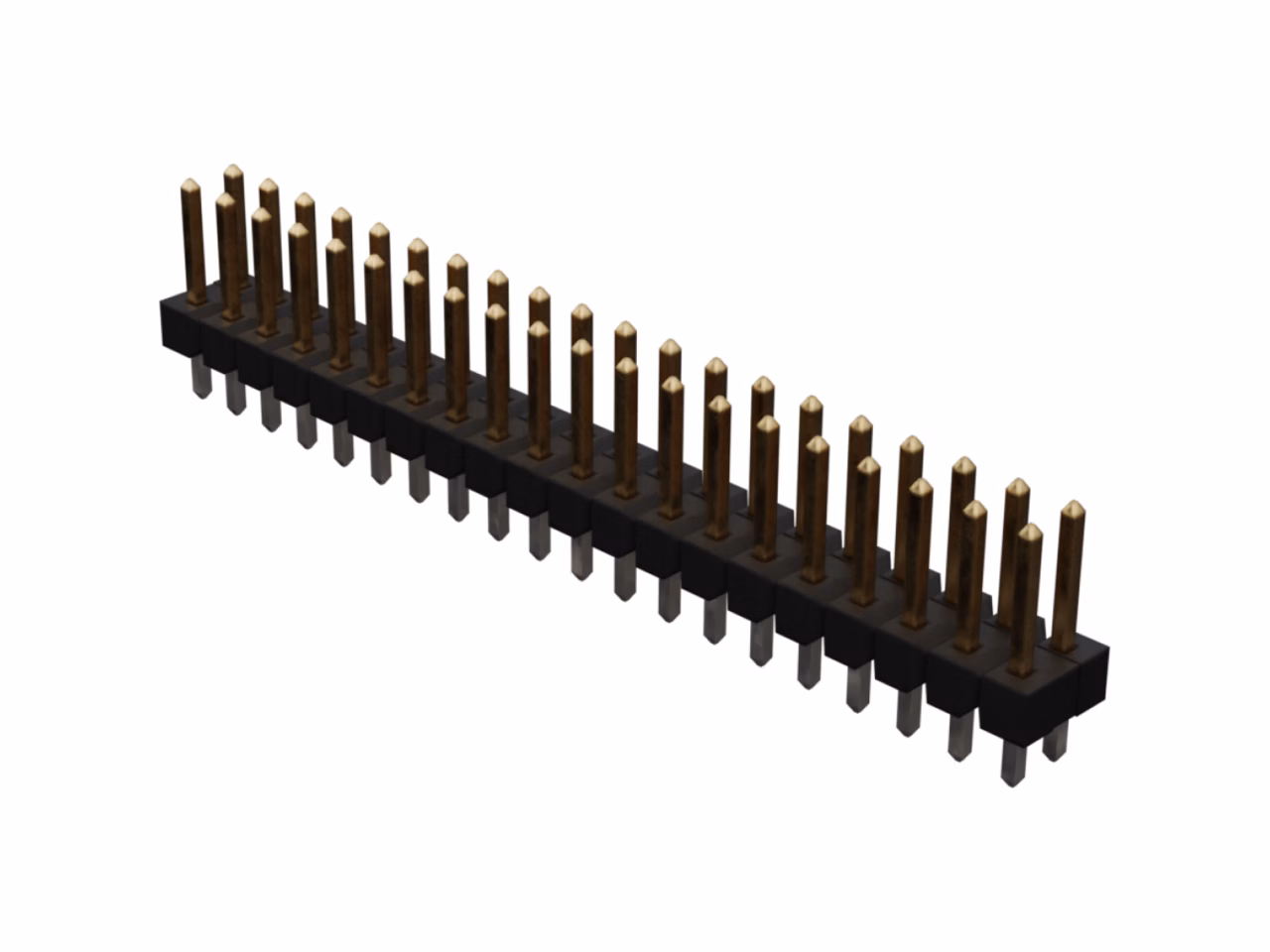 C-Grid Header, 2.54mm Pitch, Through Hole, Dual Row, Vertical, 40 Circuits, 0.38µm Gold (Au) Plating, Tray Packaging, Lead-Free for sale