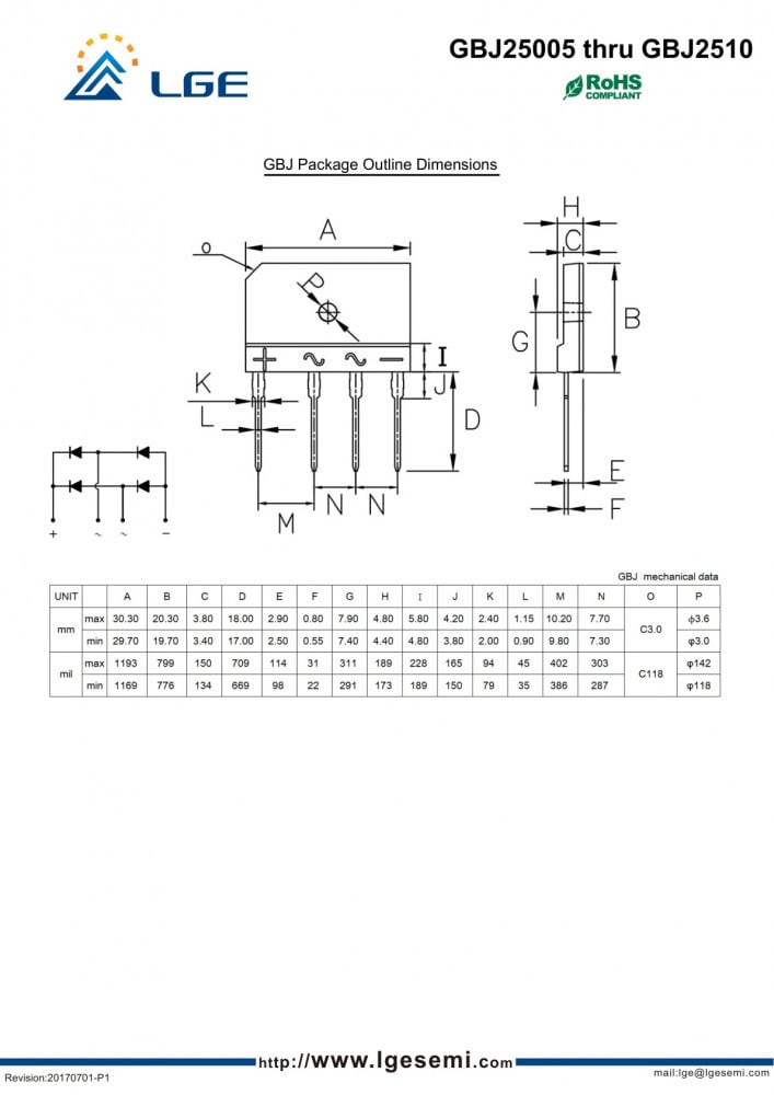 GBJ2510 datasheet page 3