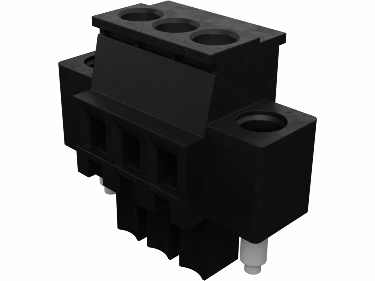 3.81mm Pitch Eurostyle Vertical Plug, with Retention Screws and Reverse Imprinting, Rear Wire Entry, Black, 3 Circuits for sale