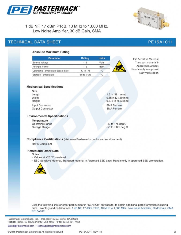 PE15A1011 datasheet page 2