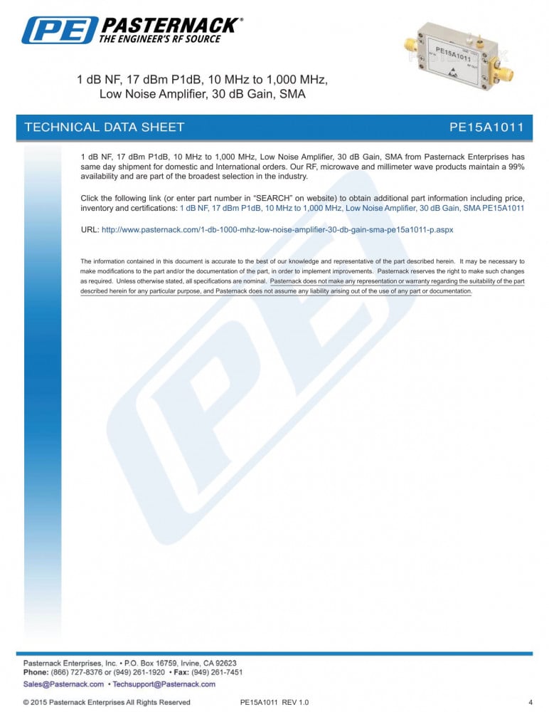 PE15A1011 datasheet page 4
