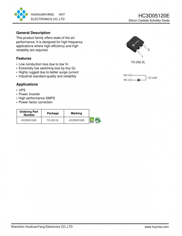 HC3D05120E datasheet page 1