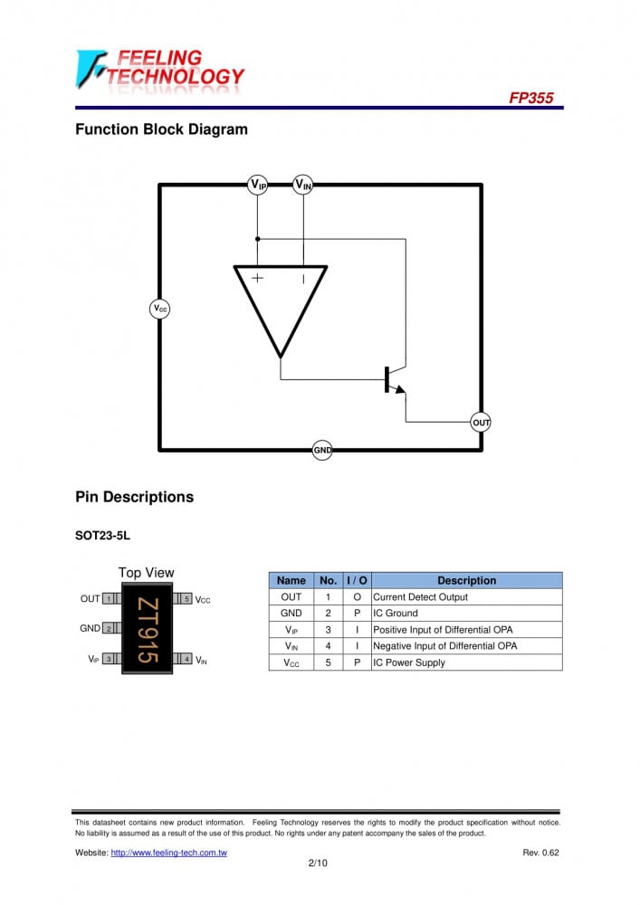 FP355 datasheet page 2