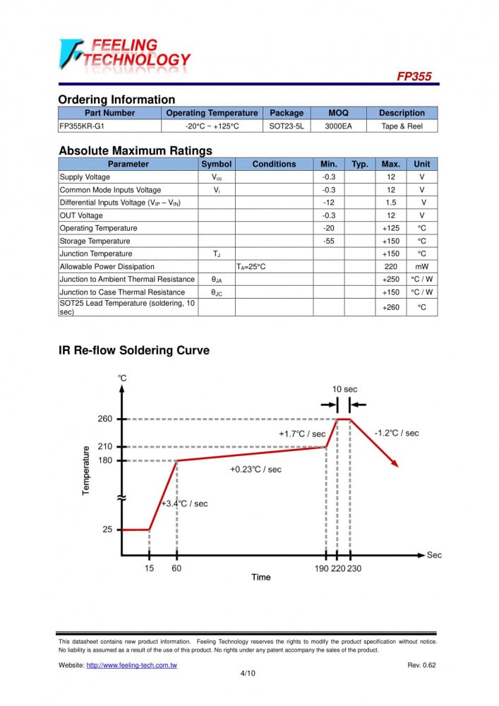 FP355 datasheet page 4