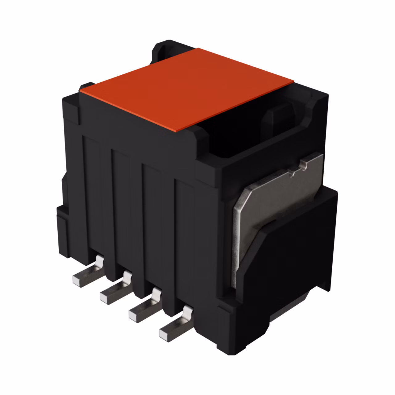 Micro-One Wire-to-Board Header, Vertical, 2.00mm Pitch, Single Row, Glow-Wire Capable, Surface Mount, 4 Circuits, Gold Plating, Black, Potting Capability, with Cover Tape for sale