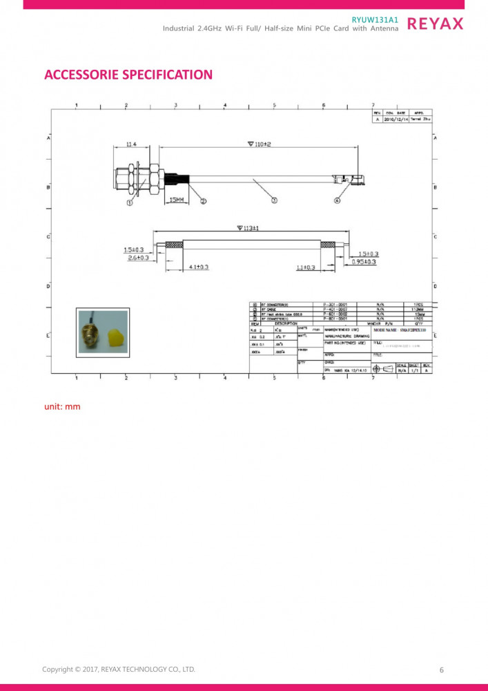 RYUW131A1 datasheet page 6