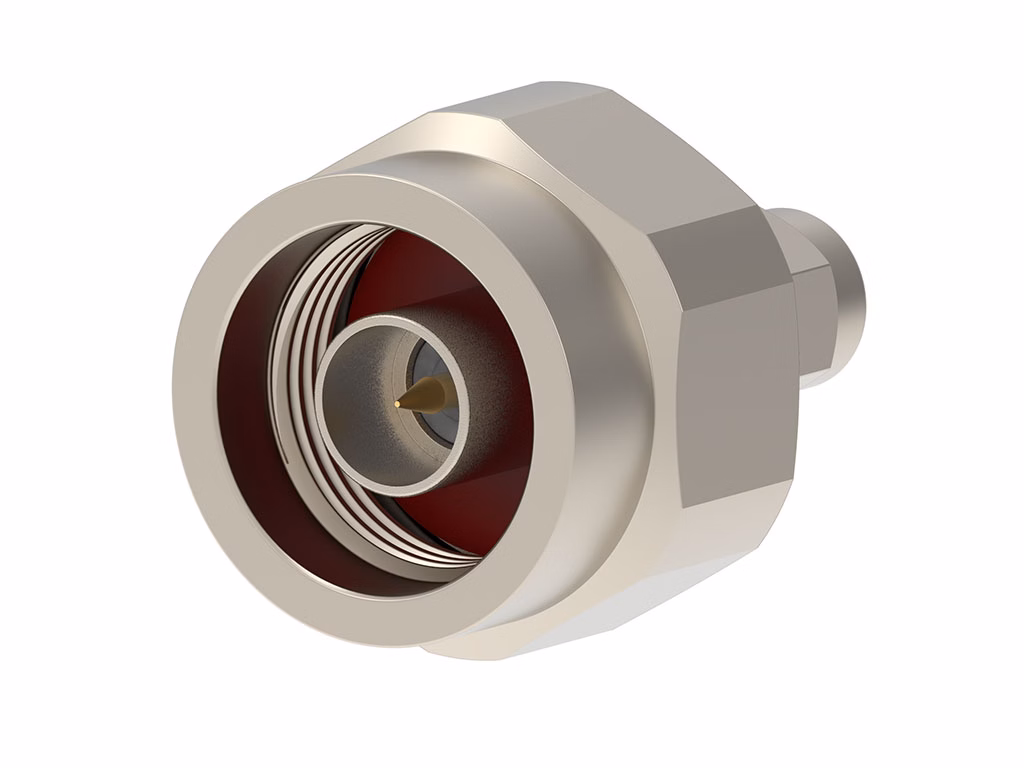 SMA Plug-to-MMCX Plug, Between-Series Adapter, Straight, Bag, 50 Ohms