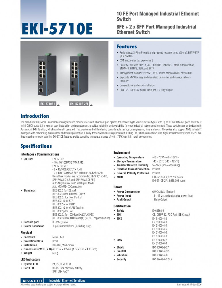 EKI-5710E product documentation page 1