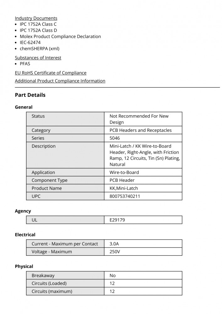 MOLEX 22051122 technical document image 2