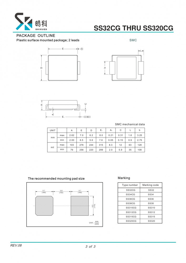 SS320CG datasheet page 3