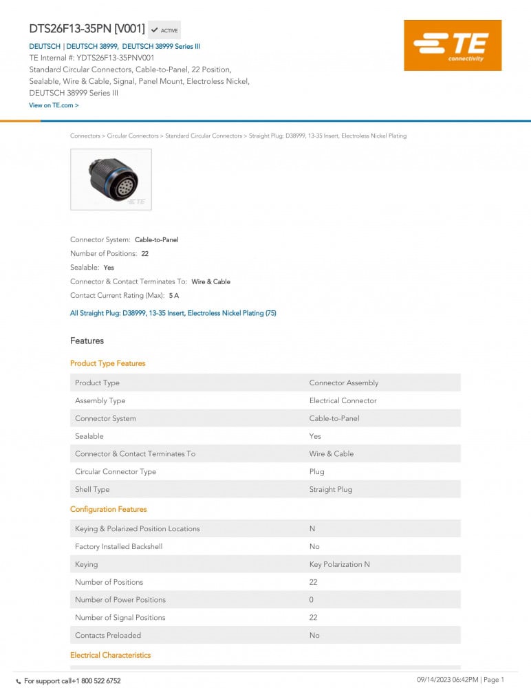 M39029/58-365 technical document page 1