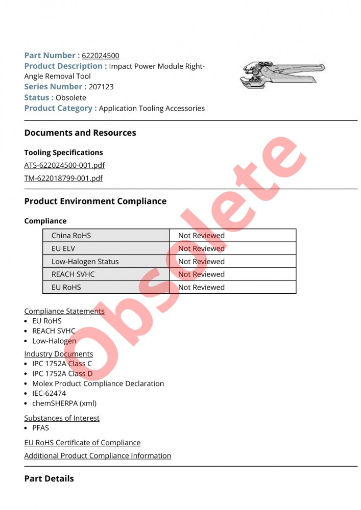 622024500 tooling document page 1