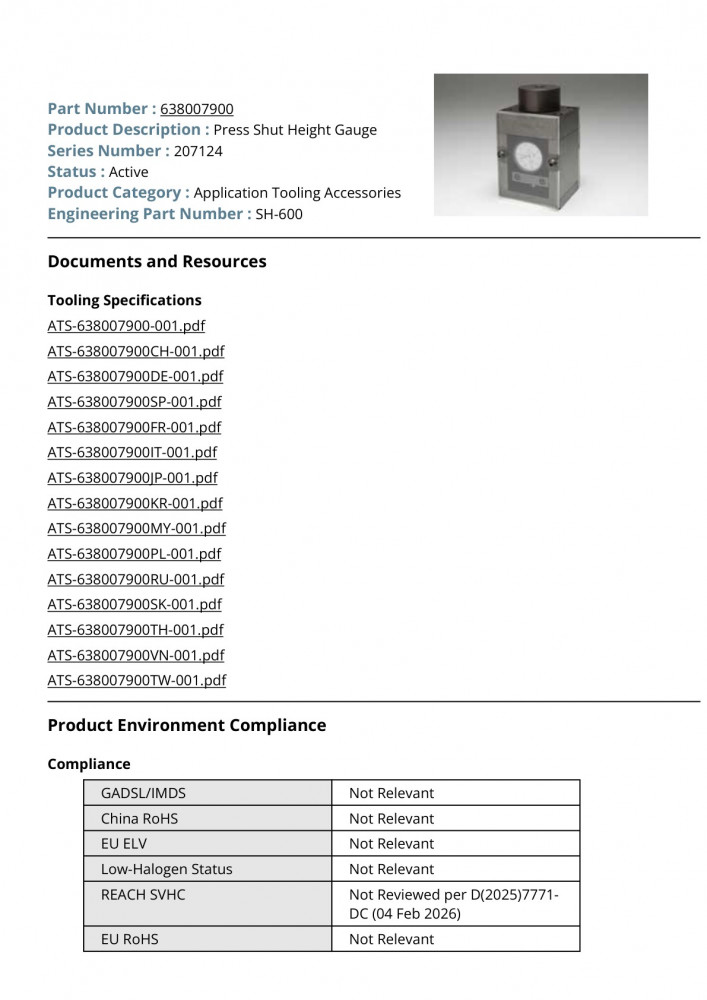 638007900 tooling document preview, page 1