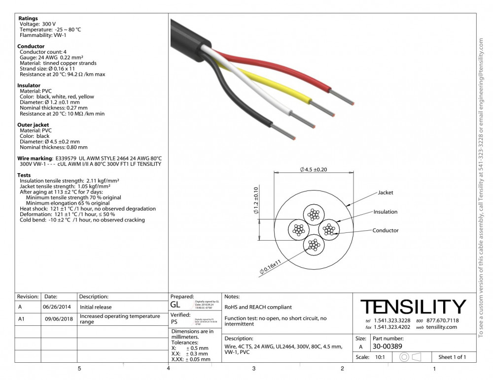 Tensility International 30-00389 product drawing