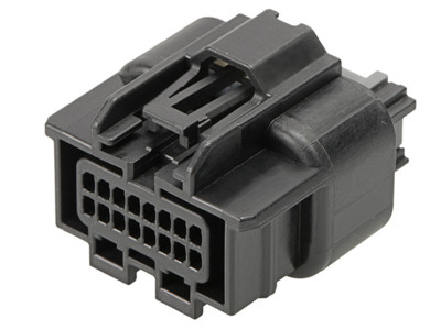 Mini50 Sealed Receptacle Housing, Dual Row, without CPA, 16 Circuits, Polarization Option C, Dark Gray for sale