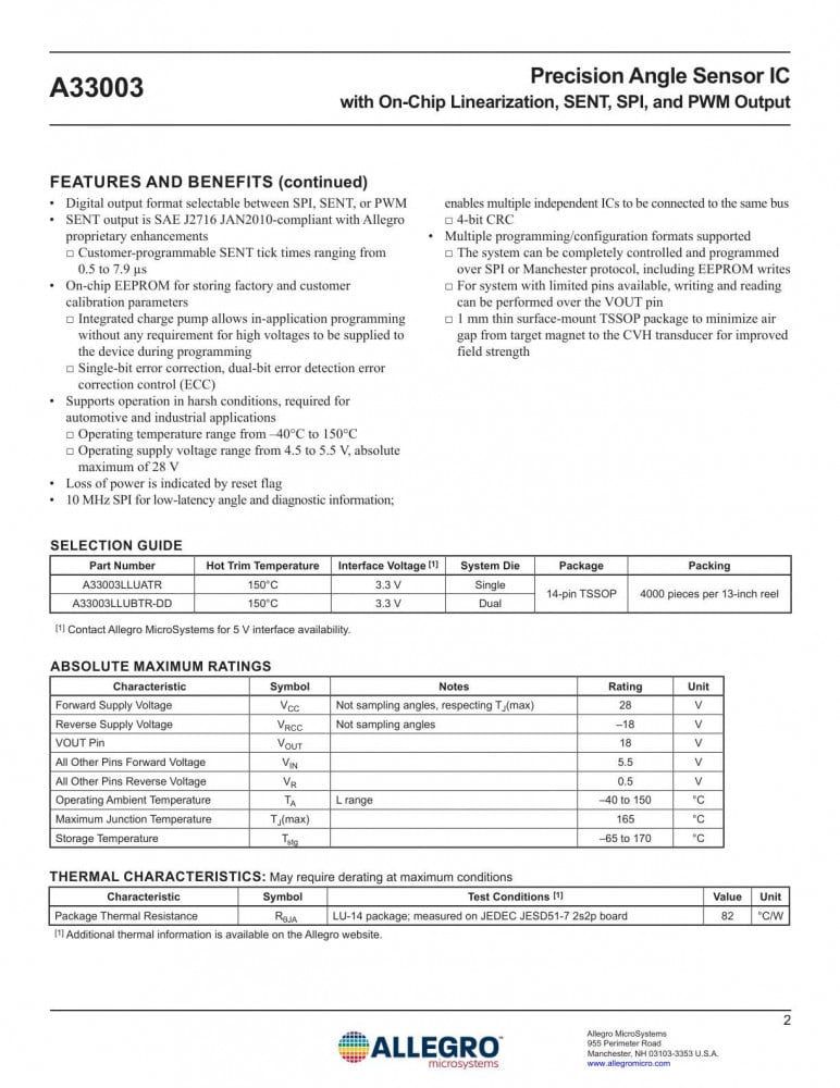 A33003 datasheet page 2