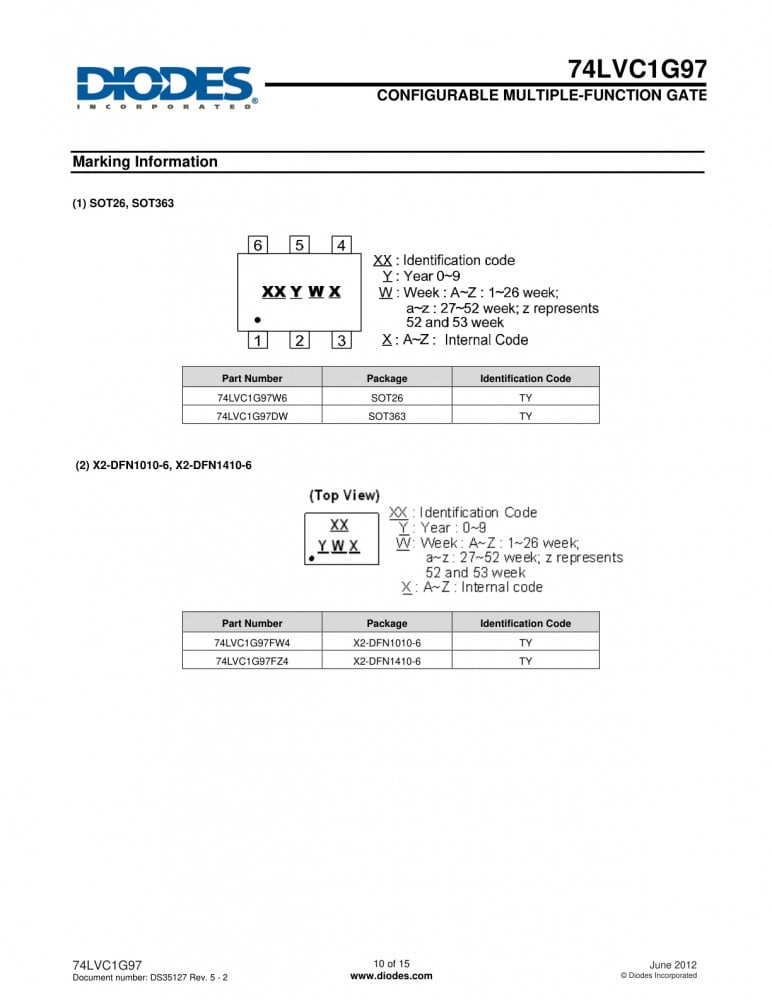 74LVC1G97W6-7 datasheet page 10