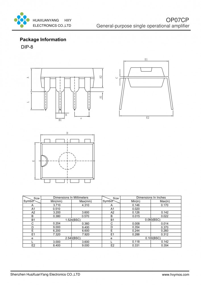 OP07CP-HXY datasheet page 6