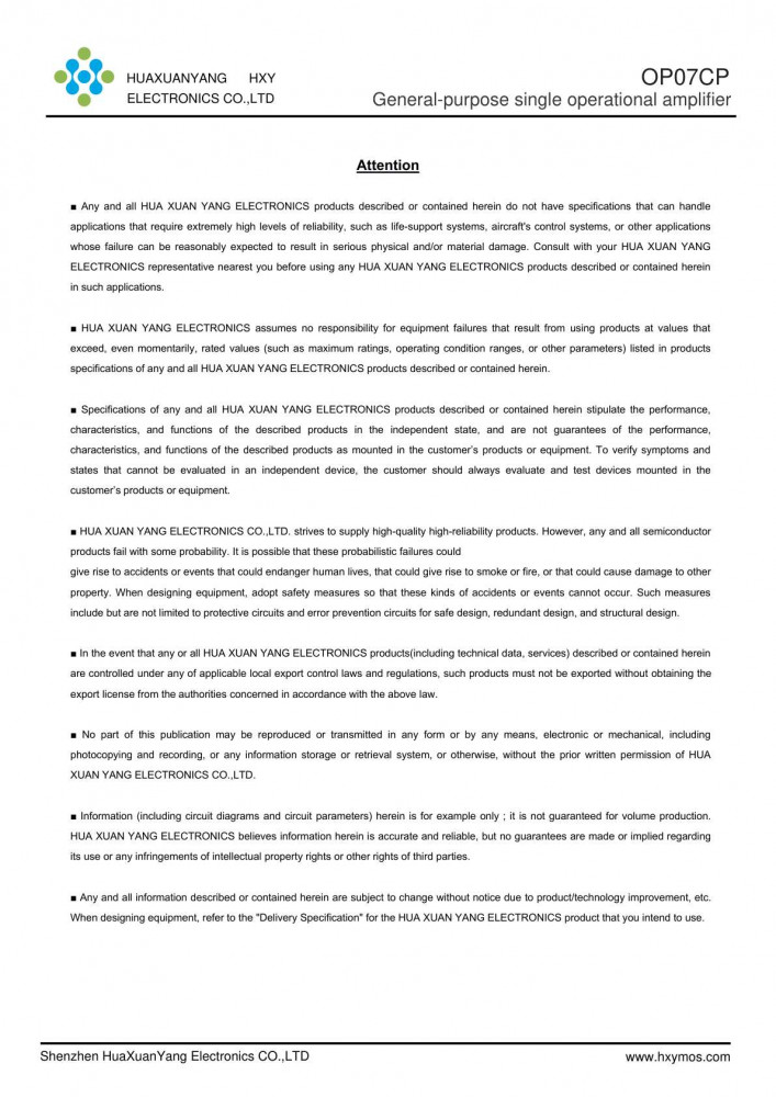 OP07CP-HXY datasheet page 7